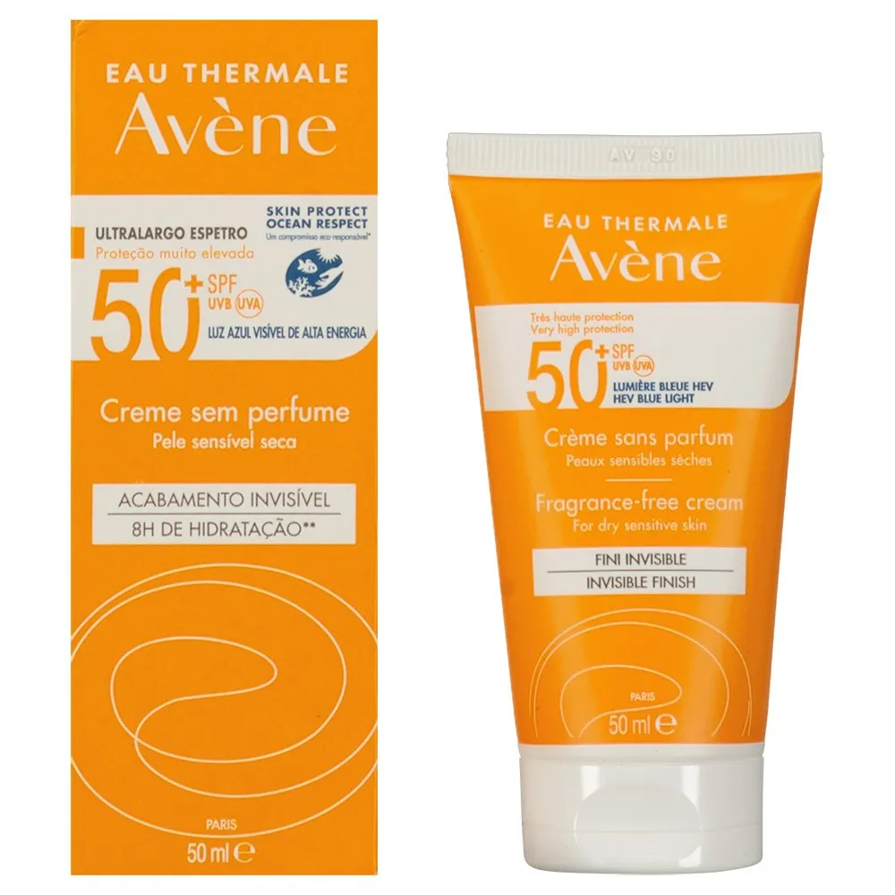 Avene Protetor Solar Facial Sol Sin Perfume SPF50 50ml Branco| Dressinn