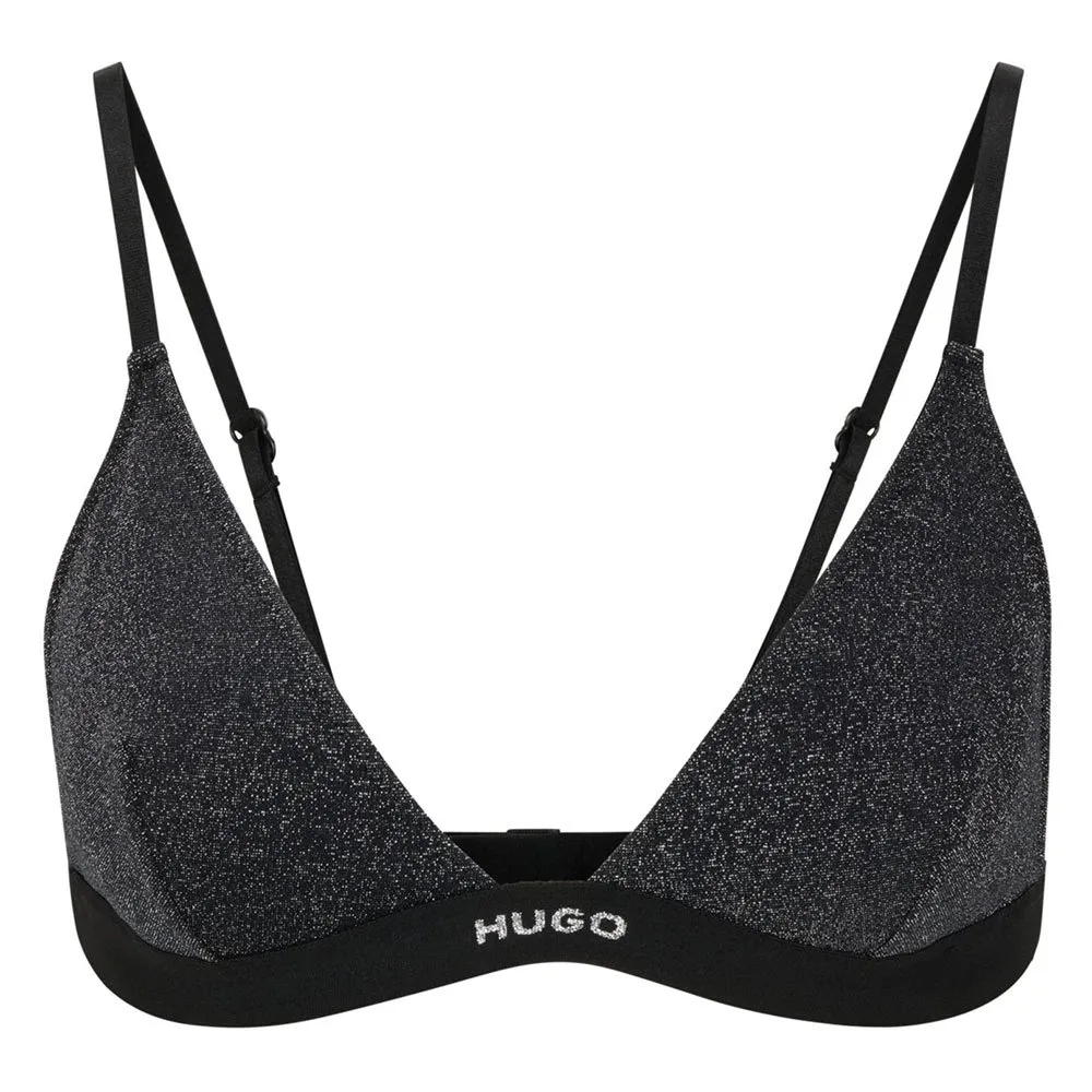 HUGO Triangle Lurex bra Grey | Dressinn