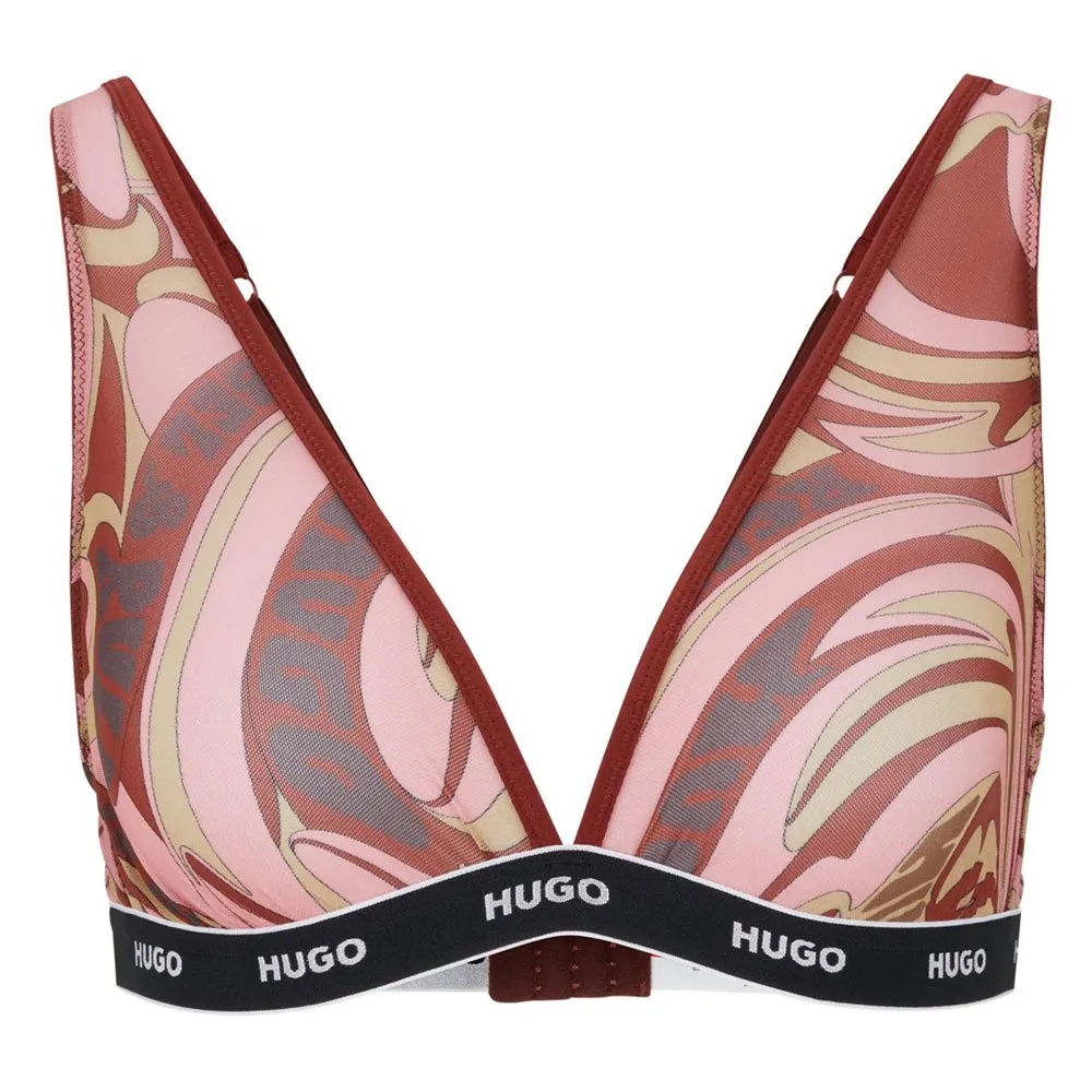 HUGO Triangle Swirly Bra Pink | Dressinn