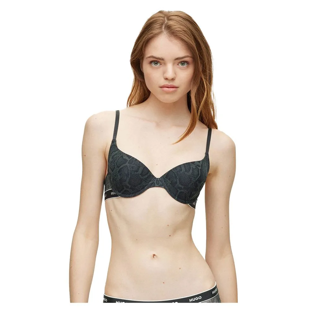 HUGO Underwire Python Bra Green | Dressinn