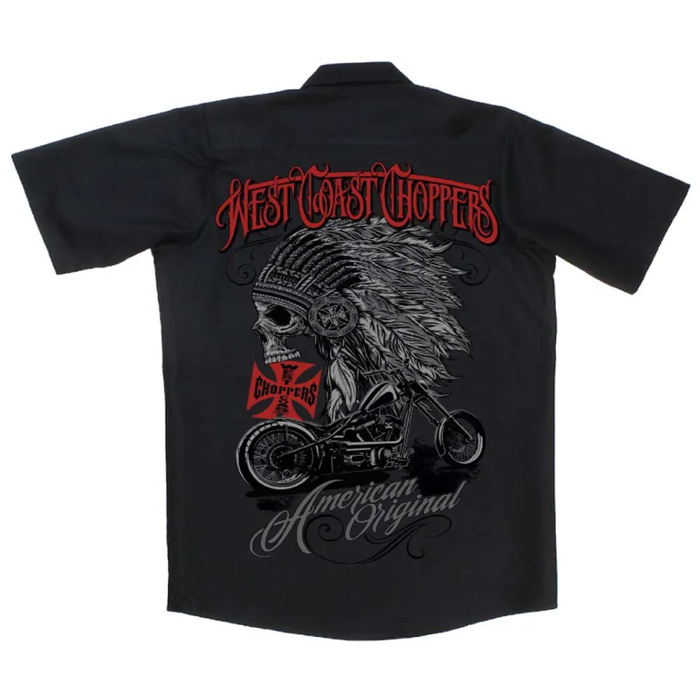 West coast choppers Chief Long Sleeve Shirt Black | Motardinn