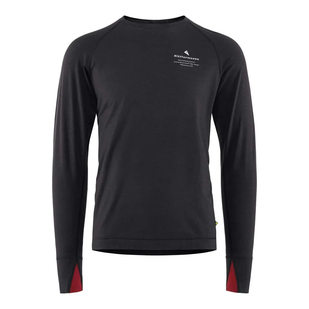 Klättermusen Fafne Crew Long Sleeve Base Layer Black | Trekkinn