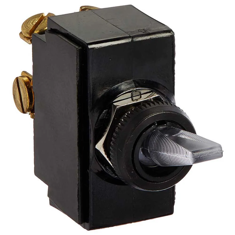 Cole hersee SPST 4 Screw Toggle Switch Black | Waveinn