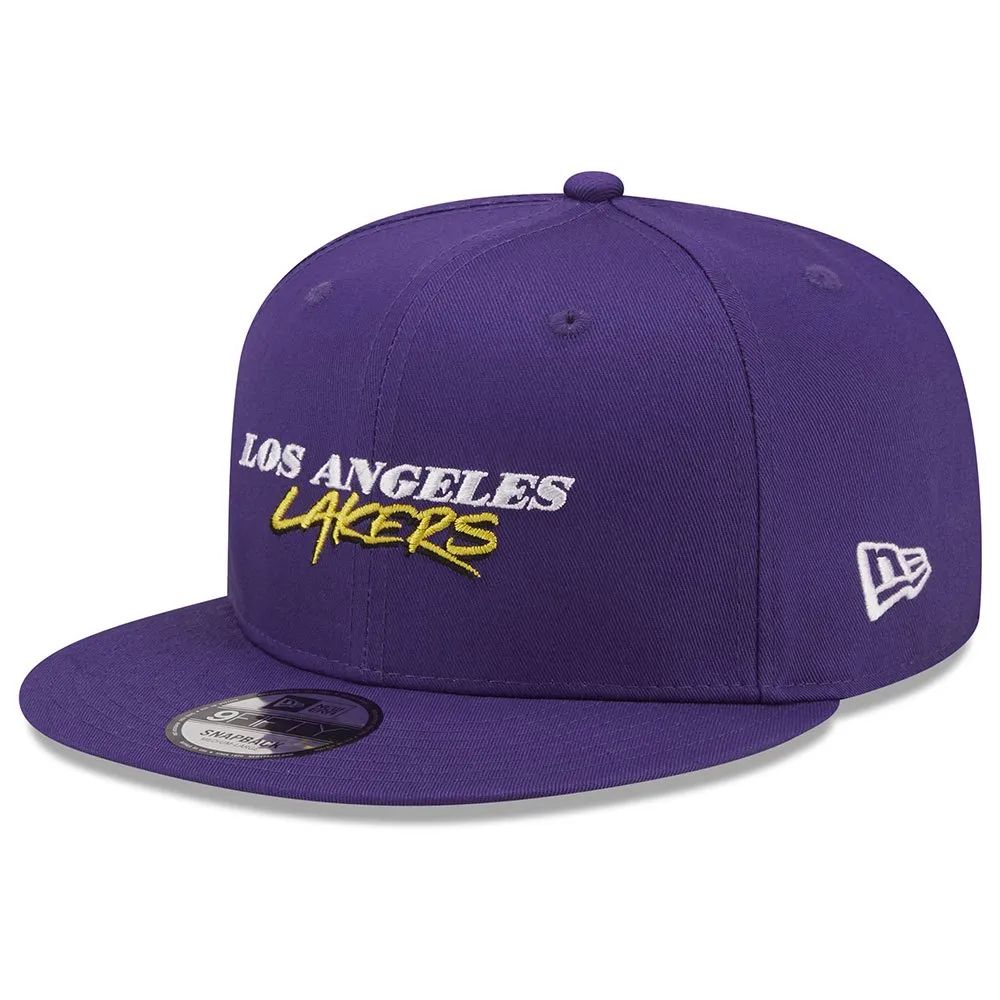 New era Los Angeles Lakers Script Team 9Fifty Strapback Cap Purple ...