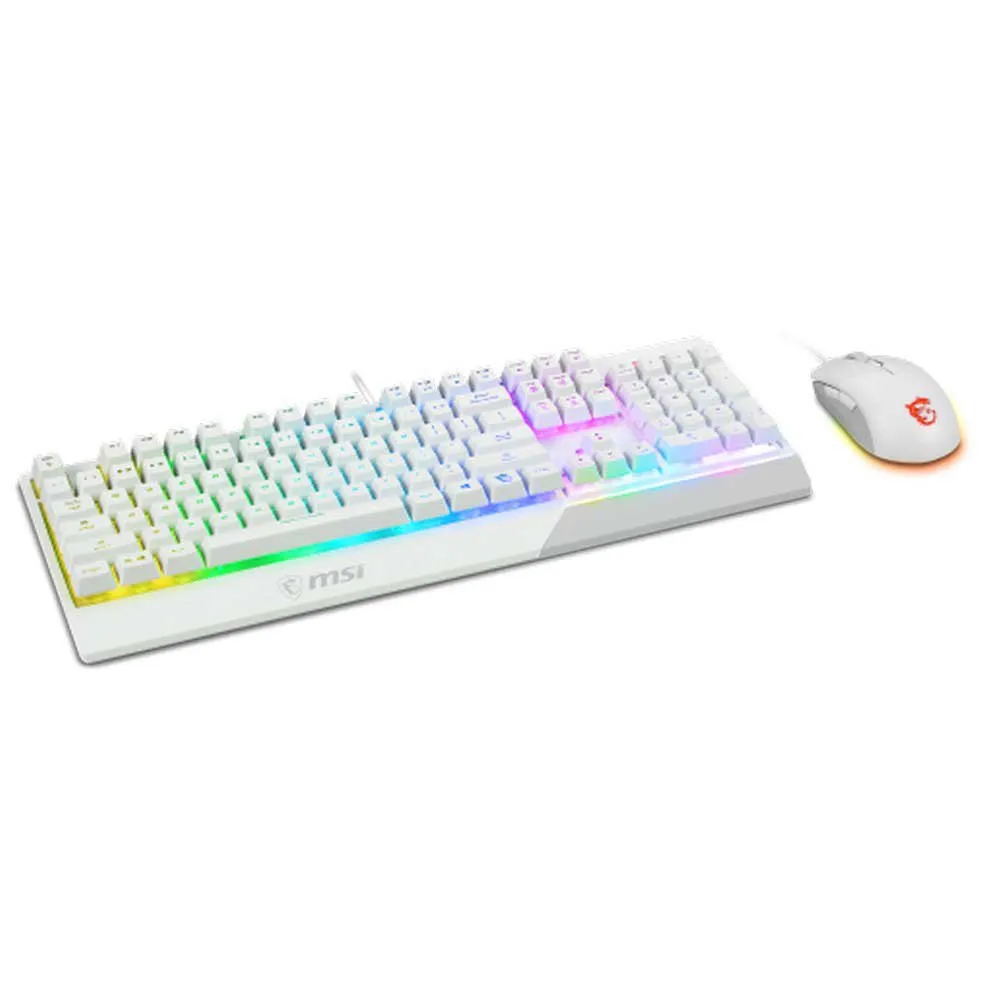 MSI GK30 Combo 5000 DPI Gaming Mouse And Keyboard White | Techinn