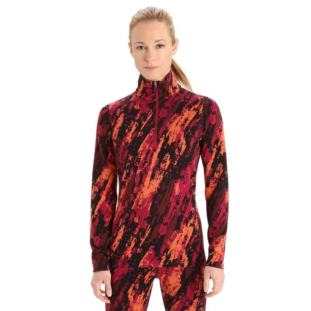 Icebreaker Camiseta Interior Manga Larga 250 Vertex Half Zip Sedimentary Rojo| Trekkinn