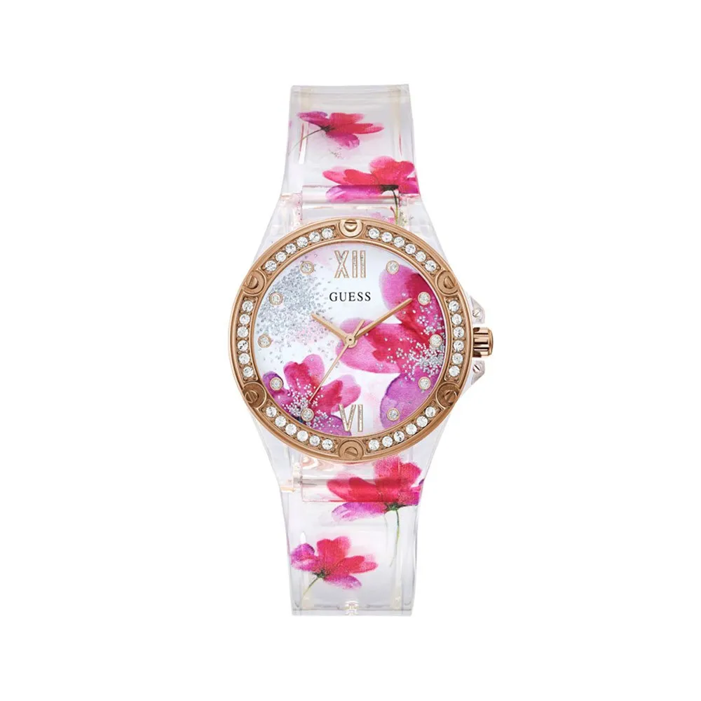 Guess Clear Bloom watch | Dressinn