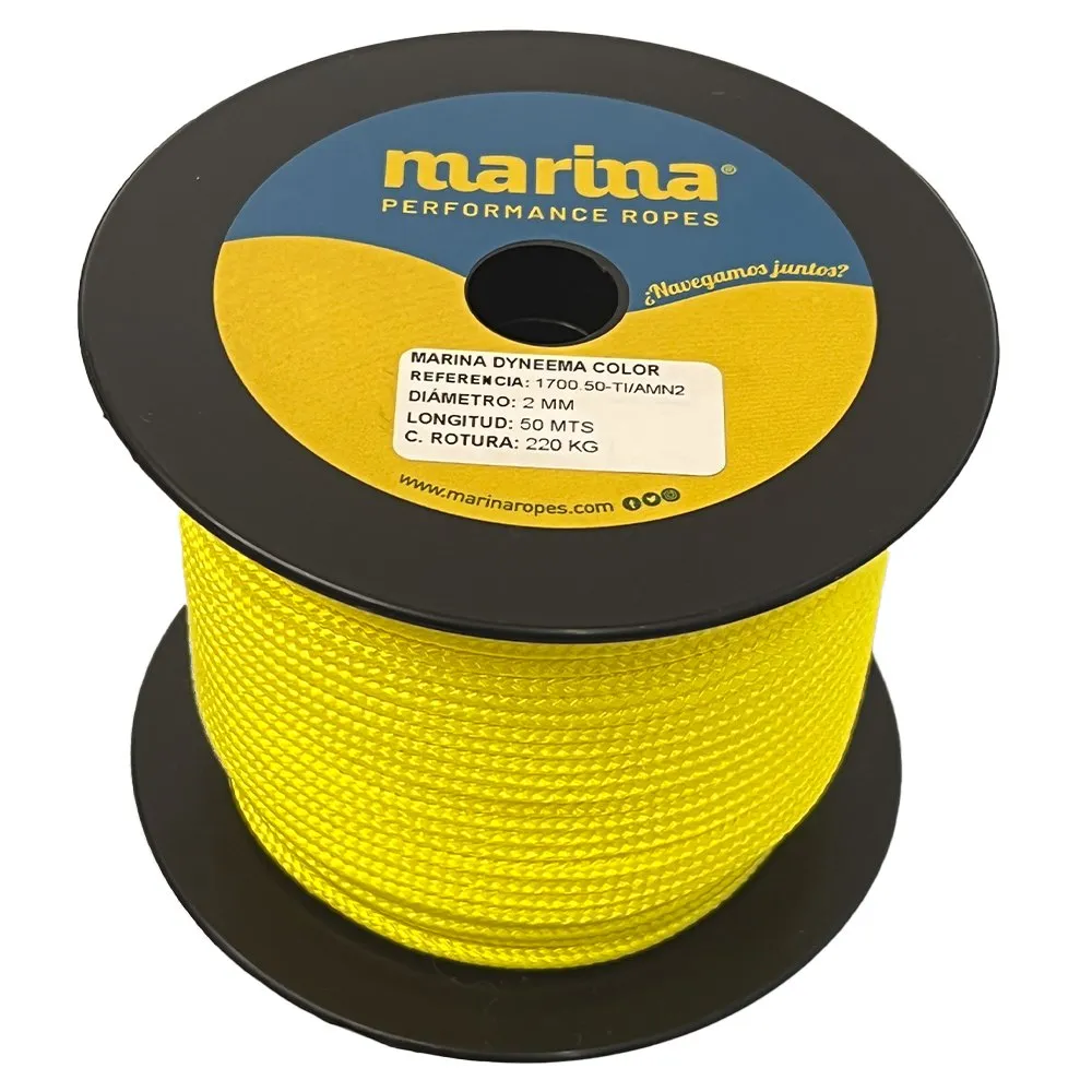 Marina performance ropes Marina Dyneema Color 50 m Rope Golden| Waveinn