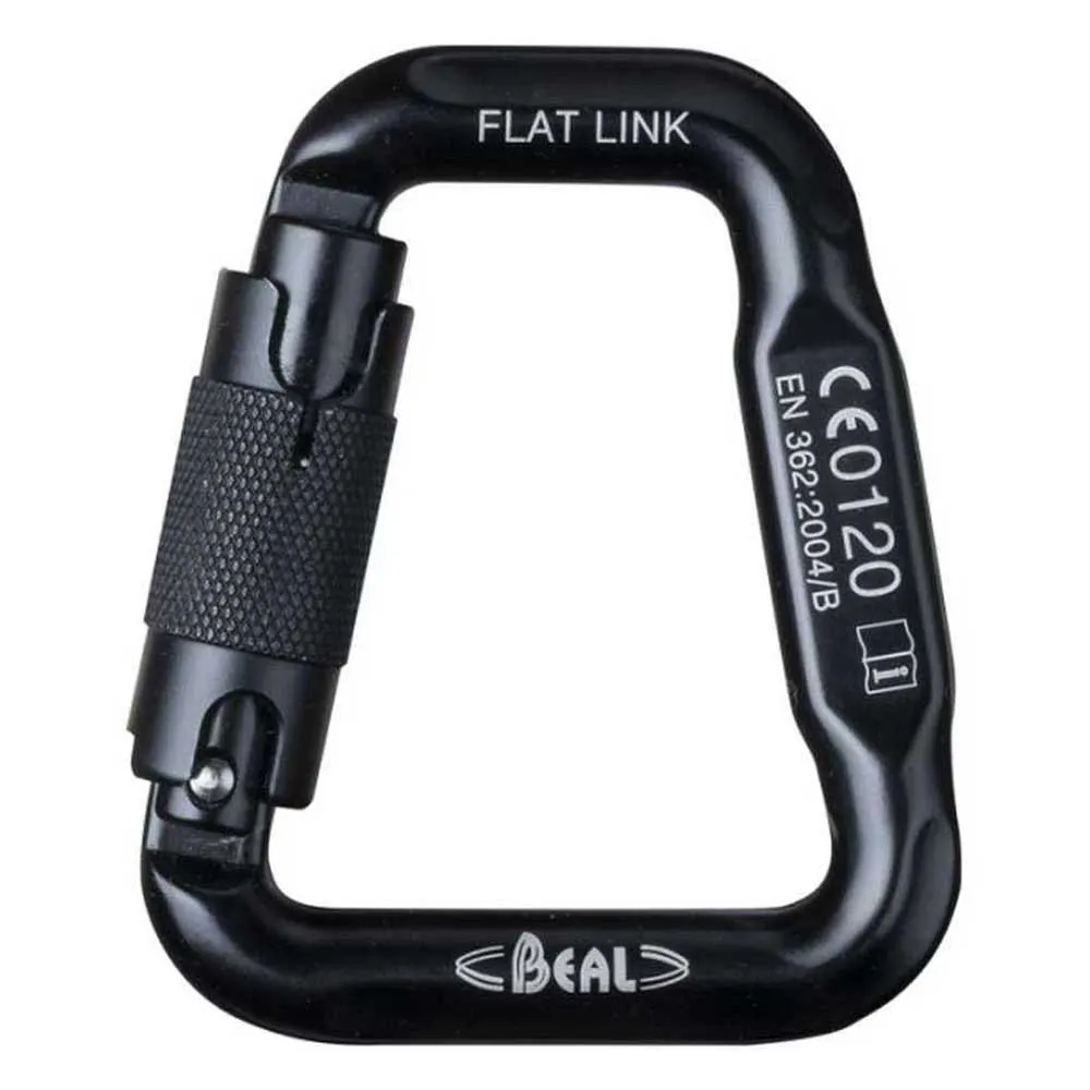 Beal Flat Link snap hook Black | Trekkinn