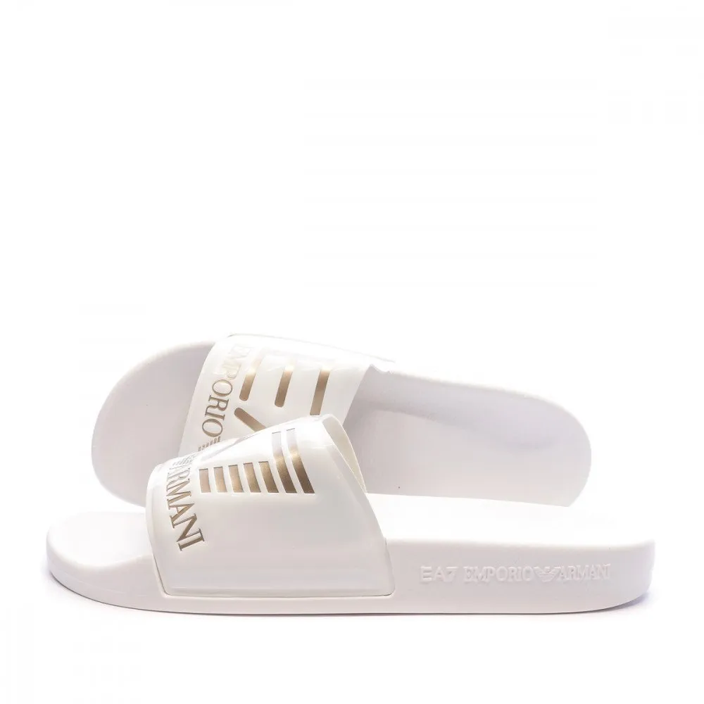 Emporio armani Sea World Slides White | Dressinn