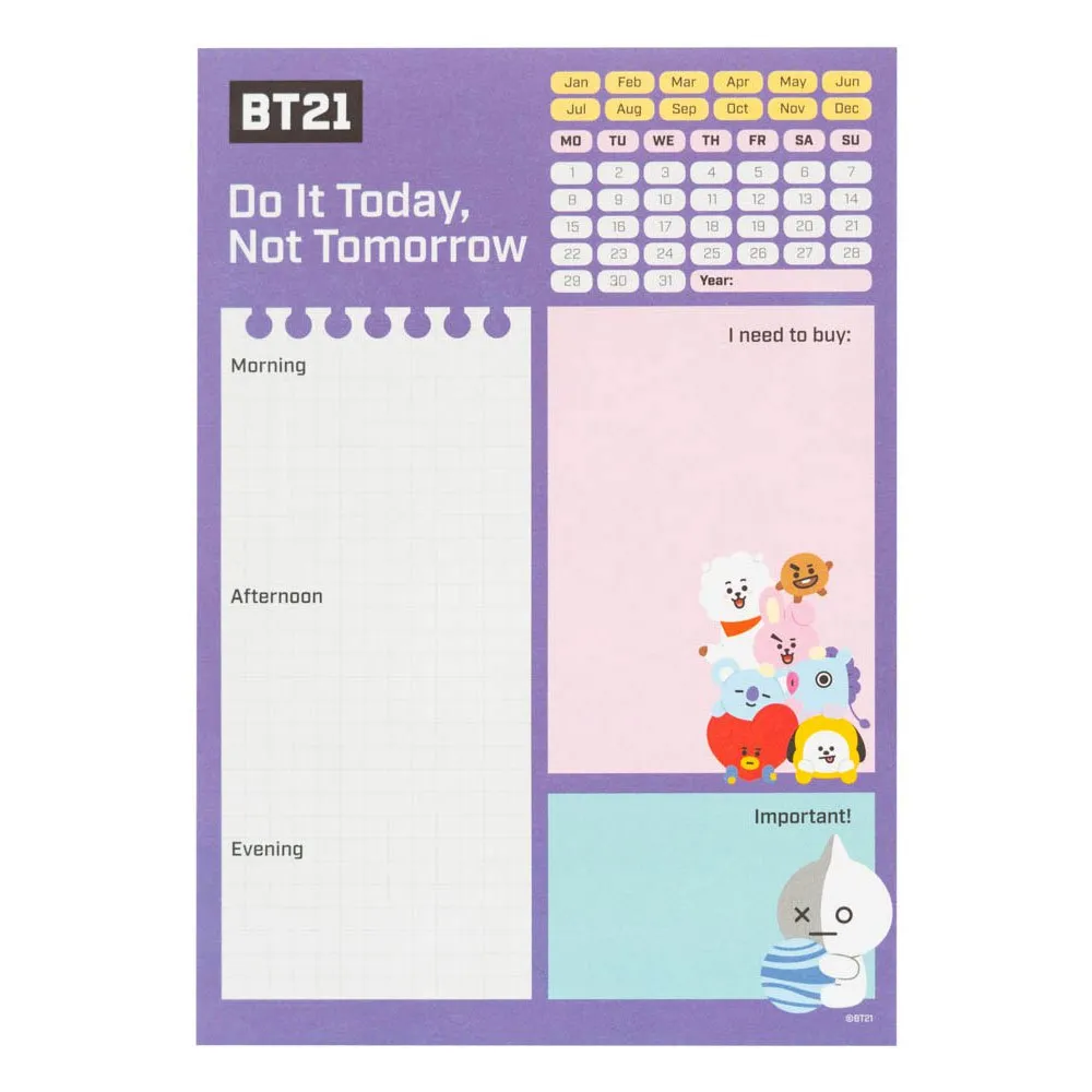 Bt21 Notepad Bt21 Notebook | Kidinn