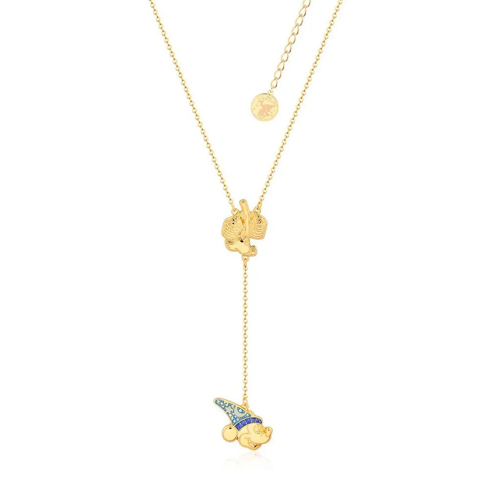 Disney Fantasia Mickey & Mop Necklace Golden | Kidinn