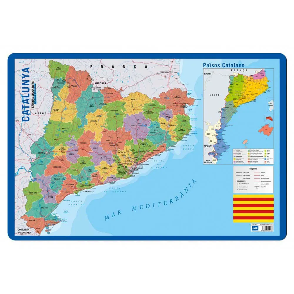 Grupo erik Catalonia Map Educational Poster In Catalan | Kidinn