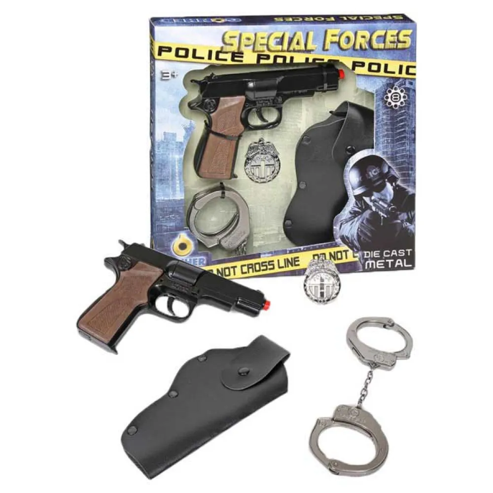 Cpa toy Police Set Pistol 8 Shots + Wives Multicolor | Kidinn