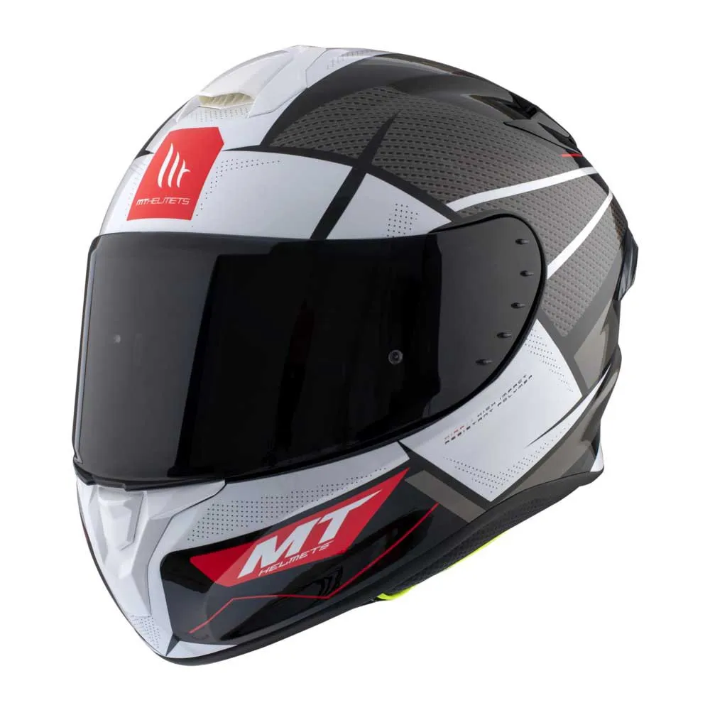 MT Helmets Targo Pro Podium B0 Full Face Helmet White | Motardinn