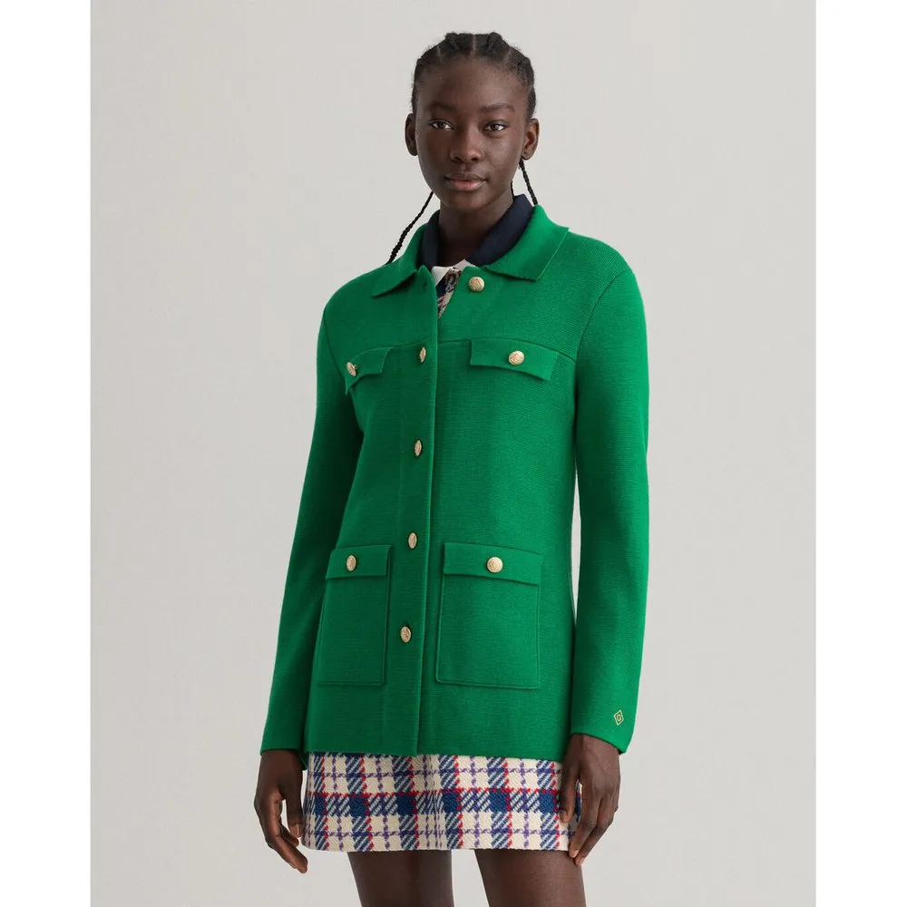 Gant Knitted jacket Green | Dressinn