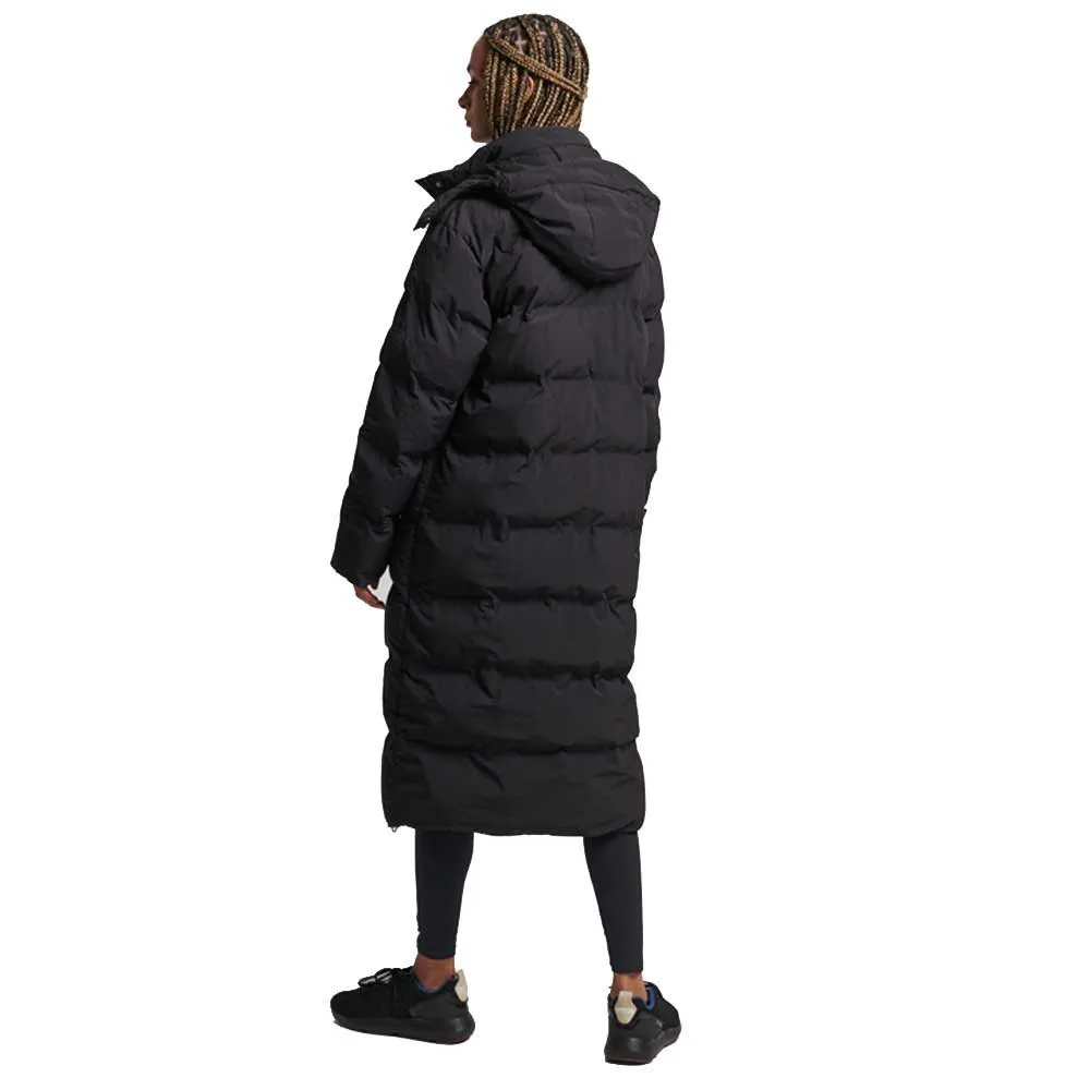 Superdry Train Longline Padded jacket Black | Dressinn