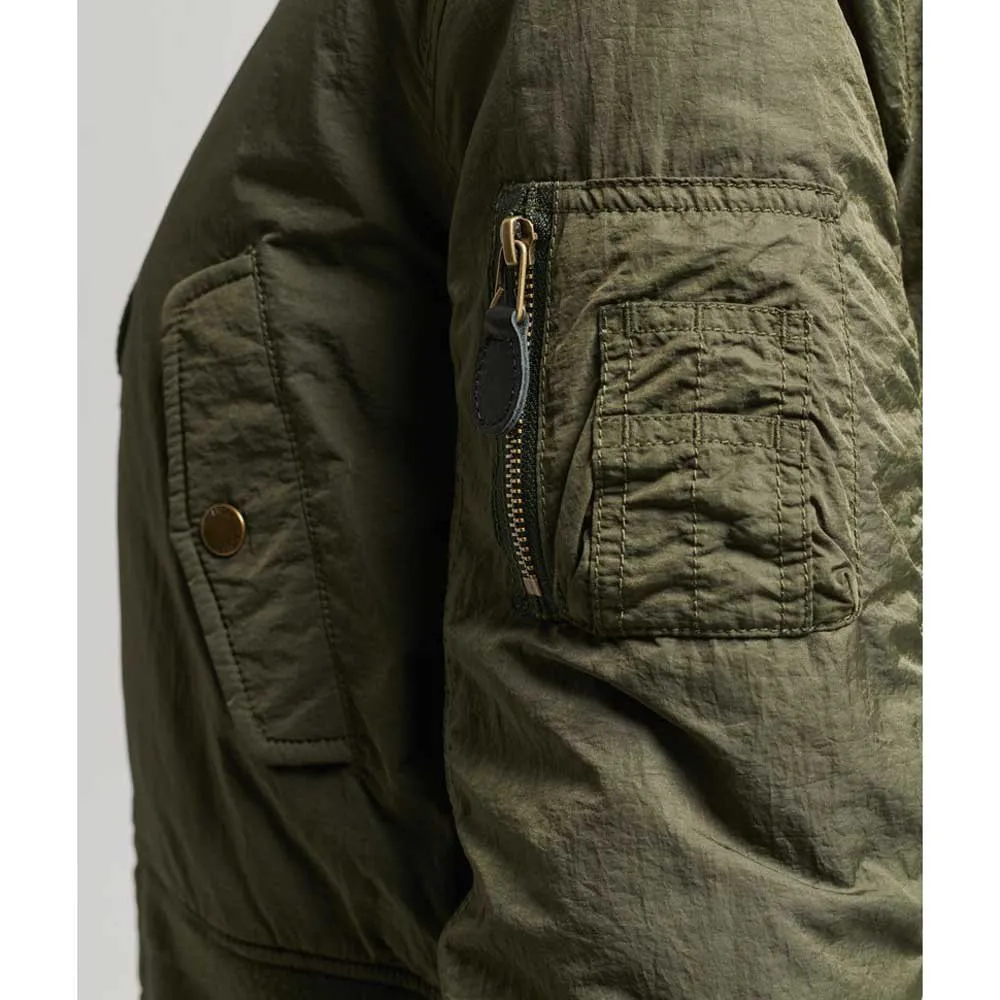 Superdry Vintage Aviator Ma1 Bomber Jacket Green | Dressinn