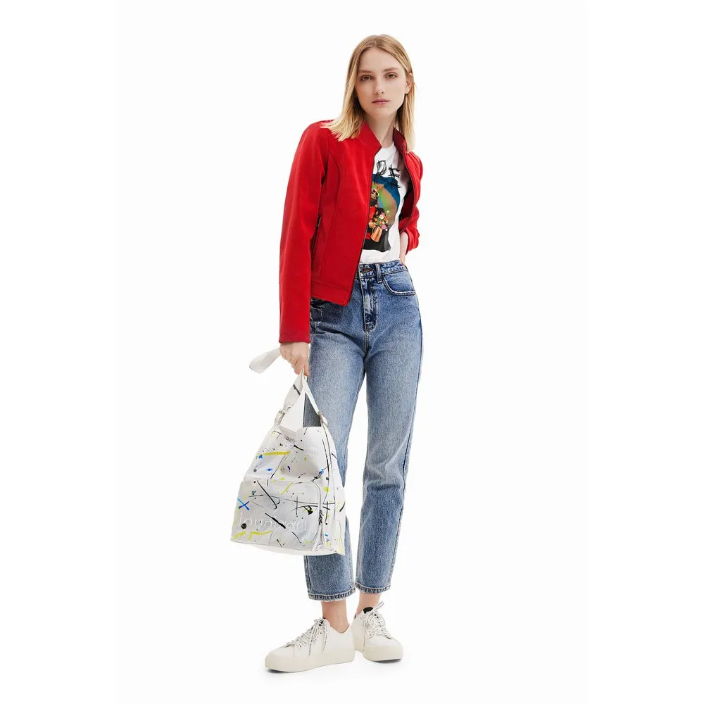 Desigual Splat Butan Pocket Bag White | Dressinn