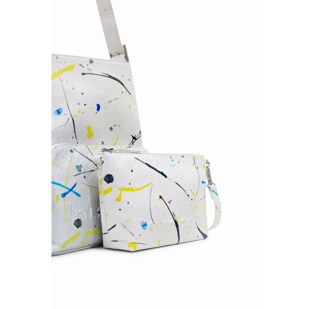 Desigual Splat Butan Pocket Bag White | Dressinn