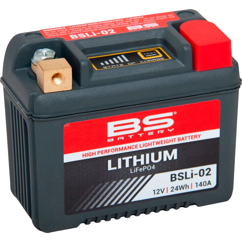 Bs battery Lithium BSLI02 Battery Black | Motardinn