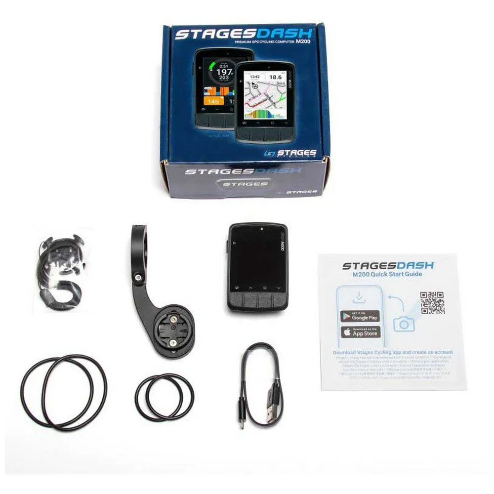 Stages cycling Dash M200 Cycling Computer, Silver | Bikeinn