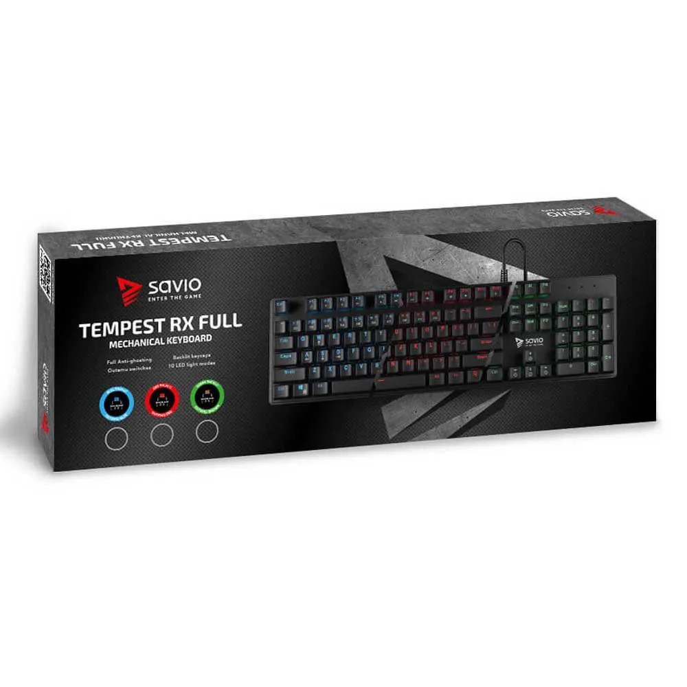 Savio RX Full Gaming Mechanical Keyboard Red | Techinn
