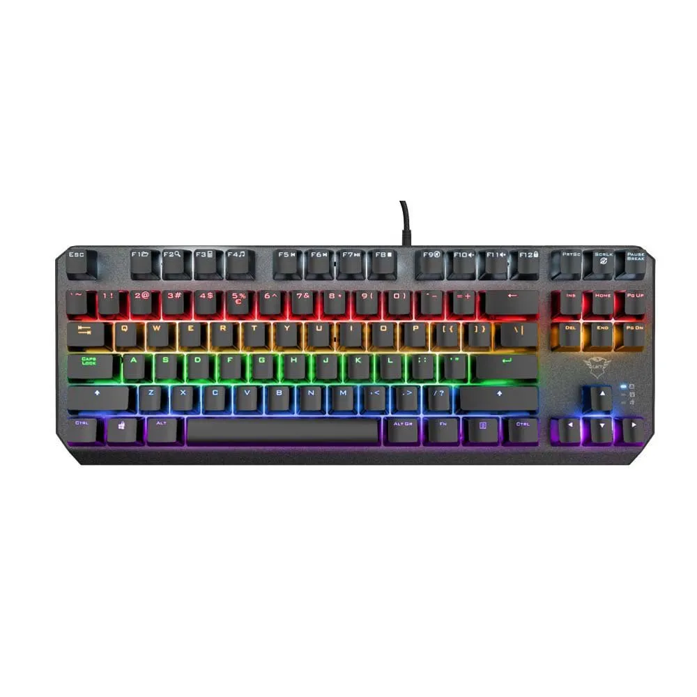 Trust GXT 834 RGB Gaming Keyboard Silver | Techinn