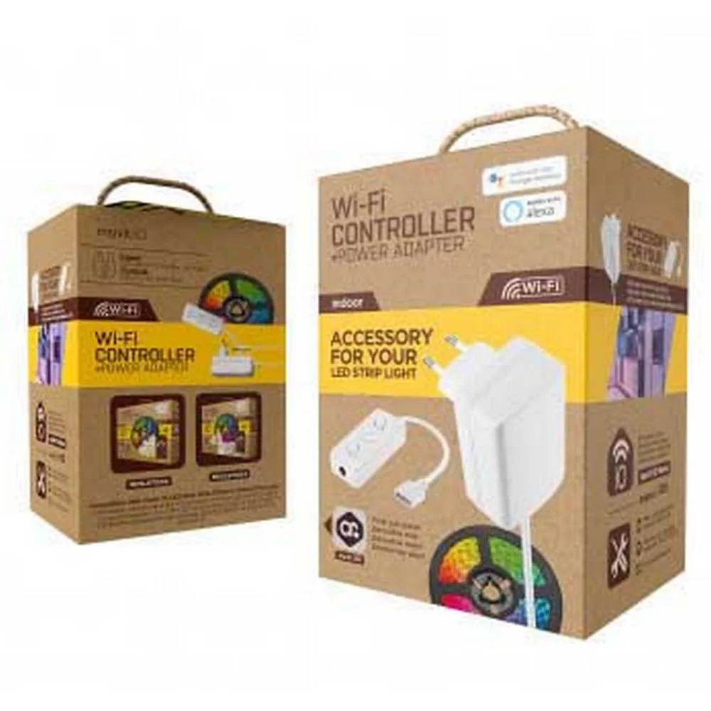 Muvit io Led Strip Light Wi-Fi Controller + Power Adapter RGB LED Strip ...