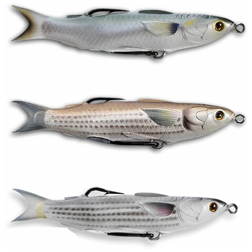 Live target Mullet Walking Soft Lure 95 mm 11g Silver | Waveinn