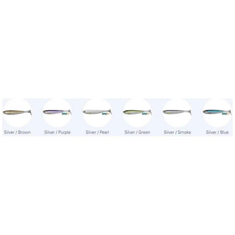 Live target Slow-Roll Shiner Paddle Tail Soft Lure 100 mm Silver| Waveinn