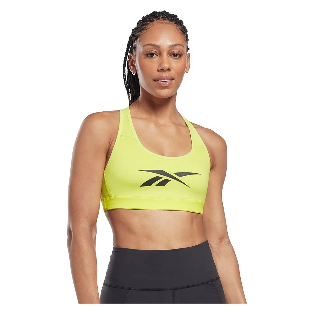 Reebok Lux Vector Racer Sports Sports Bra Yellow | Traininn