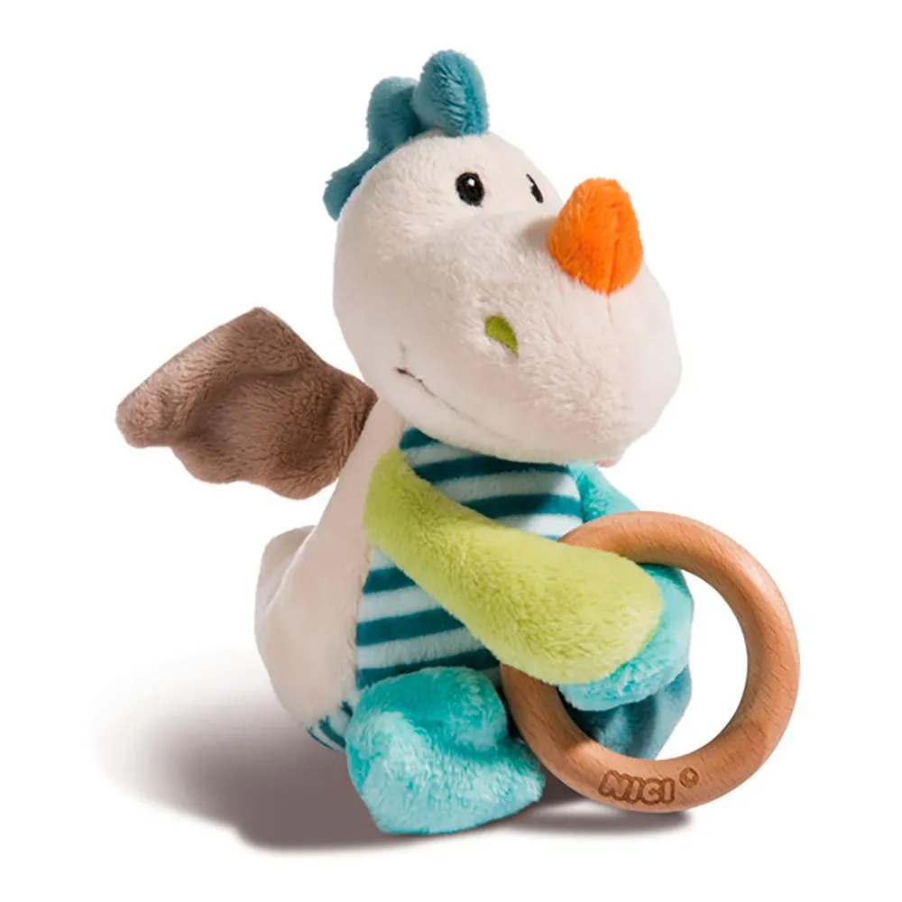 Nici Grabber Dragon Chéri 15 Cm Avec En Bois Anneau Et Vert| Kidinn