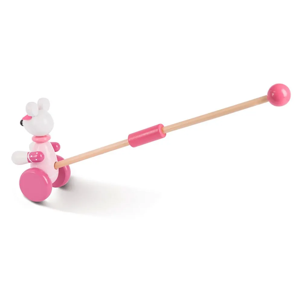 Nici Pink Mouse Push Along Multicolor | Kidinn
