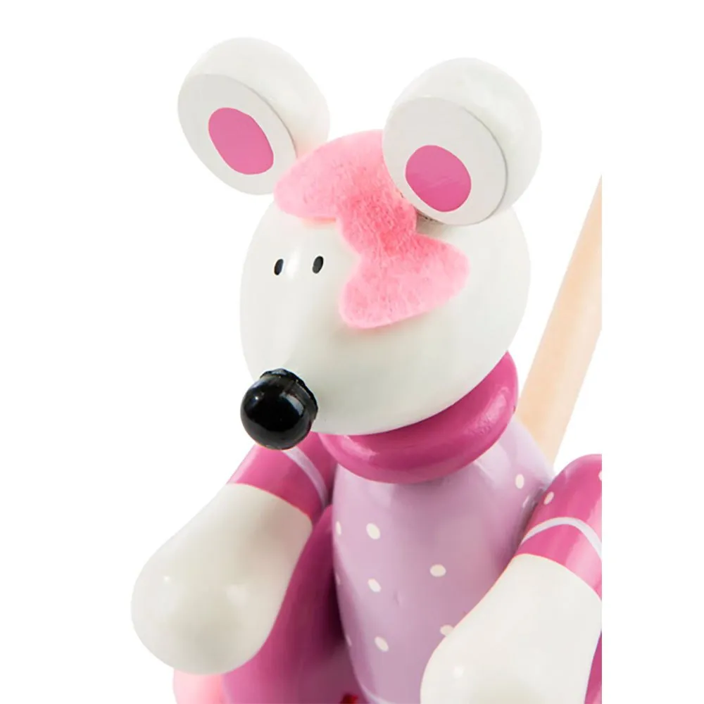 Nici Pink Mouse Push Along Multicolor | Kidinn