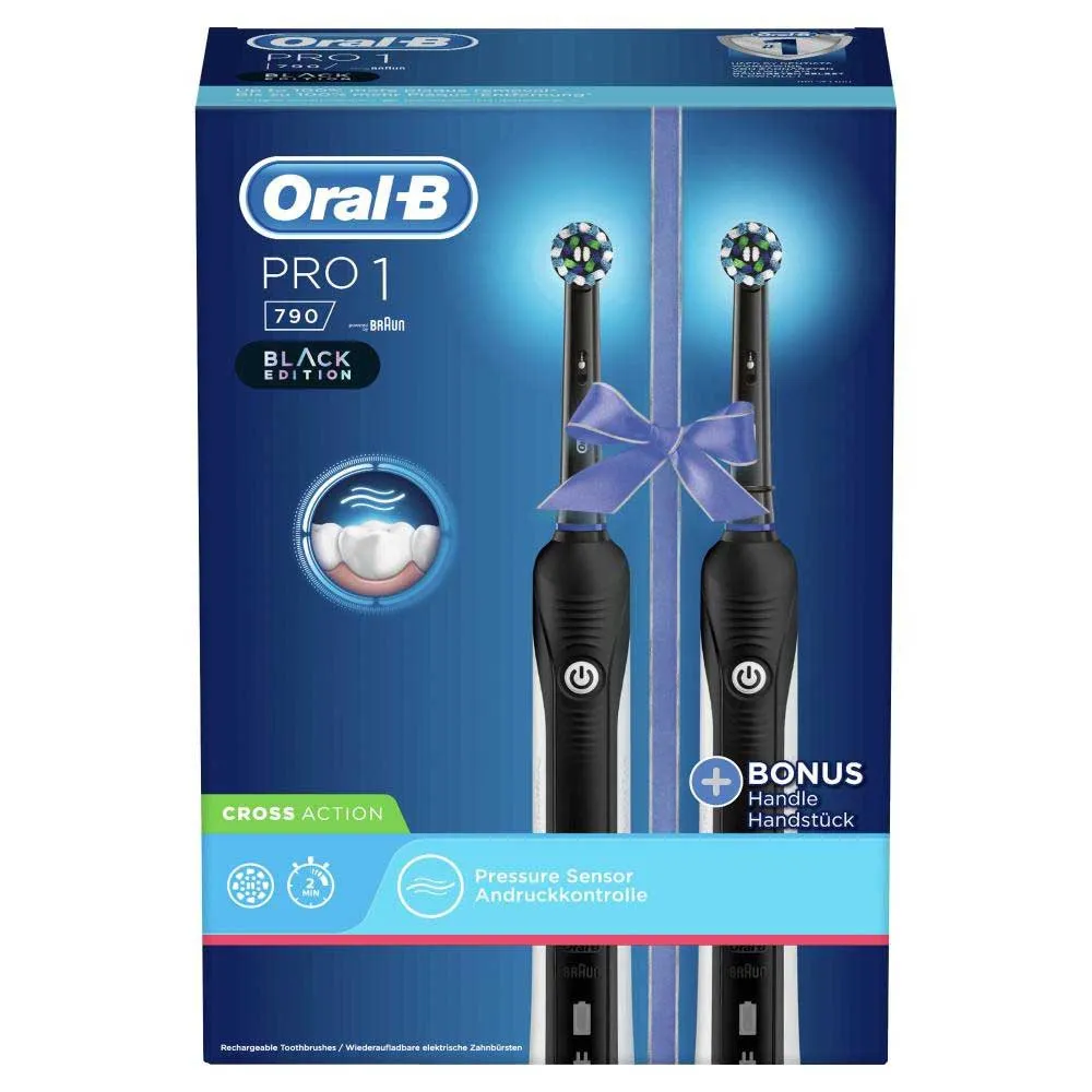Braun Pro 1 790 Duo Electric Toothbrush Black | Techinn