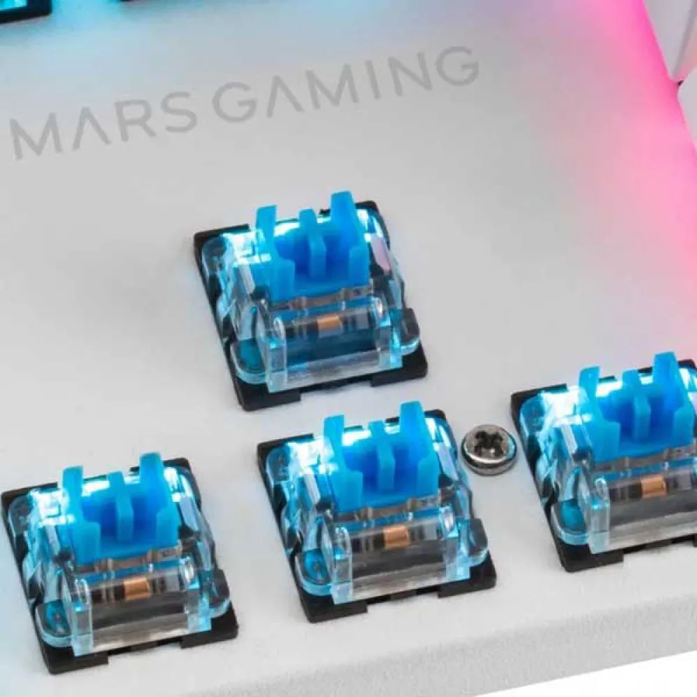 Mars gaming MK422 Brown Switch Gaming Mechanical Keyboard White| Techinn