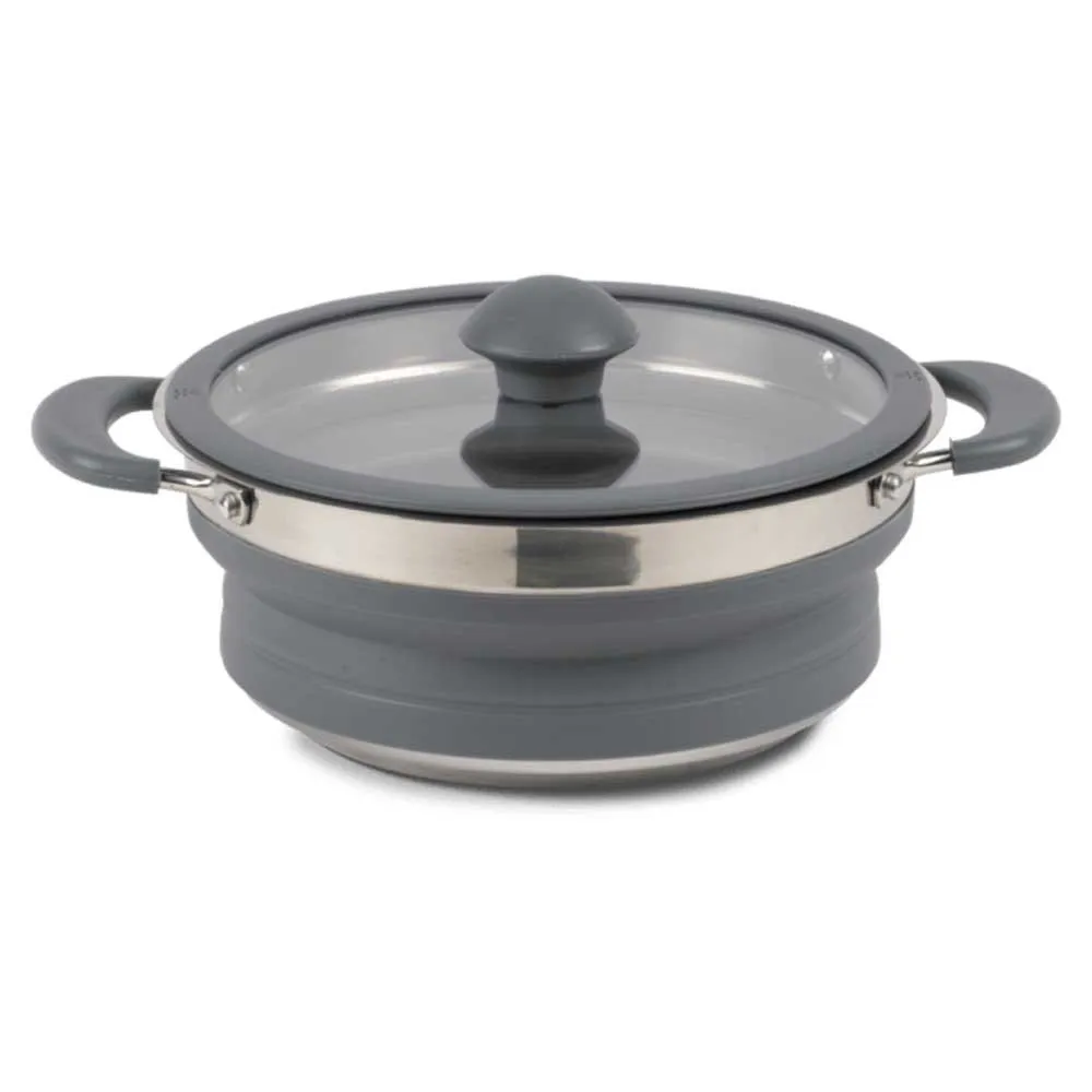 Kampa Collapsible Saucepan 1.5L Silver | Trekkinn