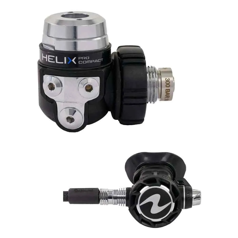 Aqualung Helix Compact Pro DIN diving regulator set Silver| Diveinn