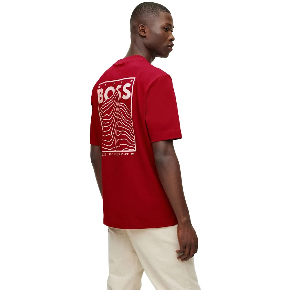 BOSS Thrill 10232789 Short Sleeve T-Shirt Red | Dressinn