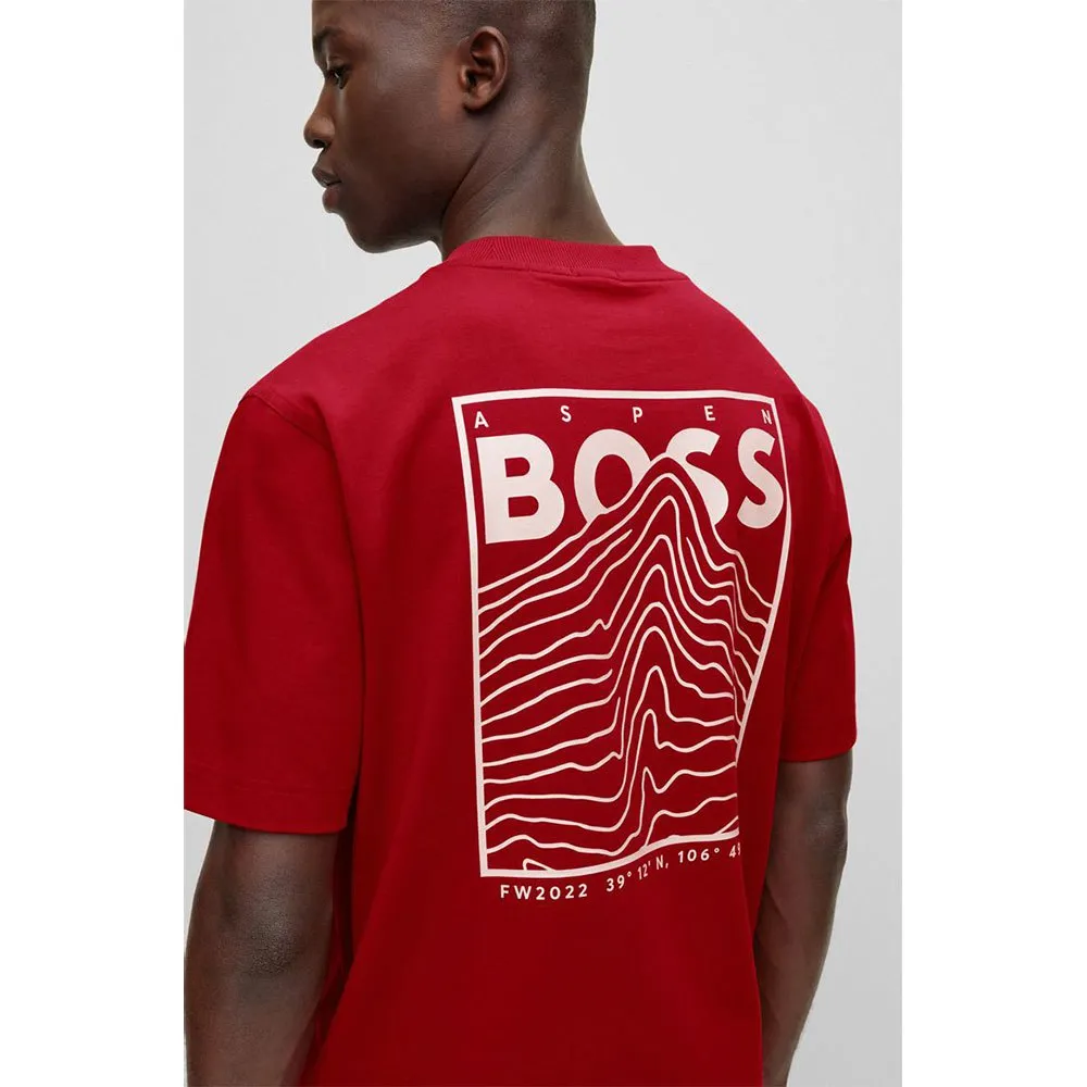 BOSS Thrill 10232789 Short Sleeve T-Shirt Red | Dressinn