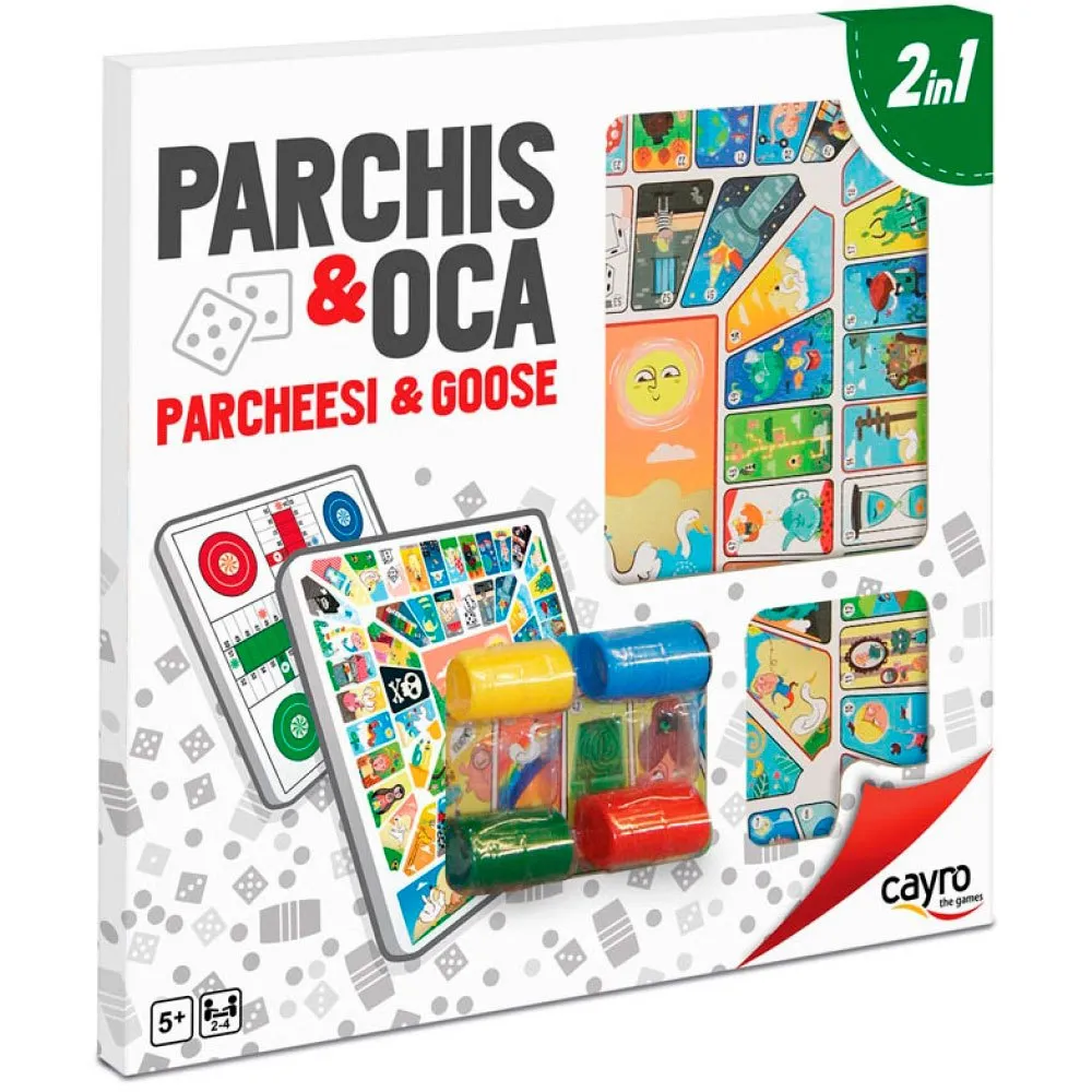 Cayro Parchís+Oca Full Wood 40 cm Board Game | Kidinn