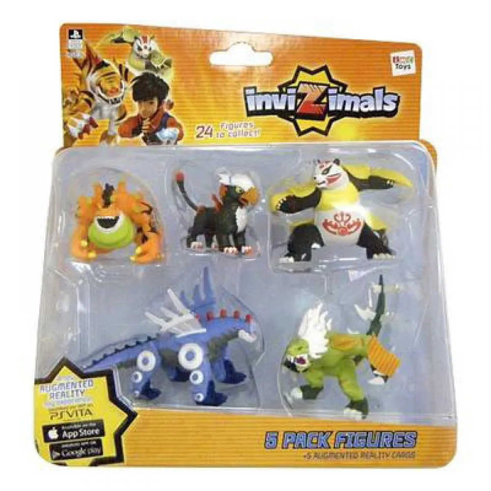 Imc toys Invizimals Pack 5 Figures 5 Cards Figure Yellow | Kidinn
