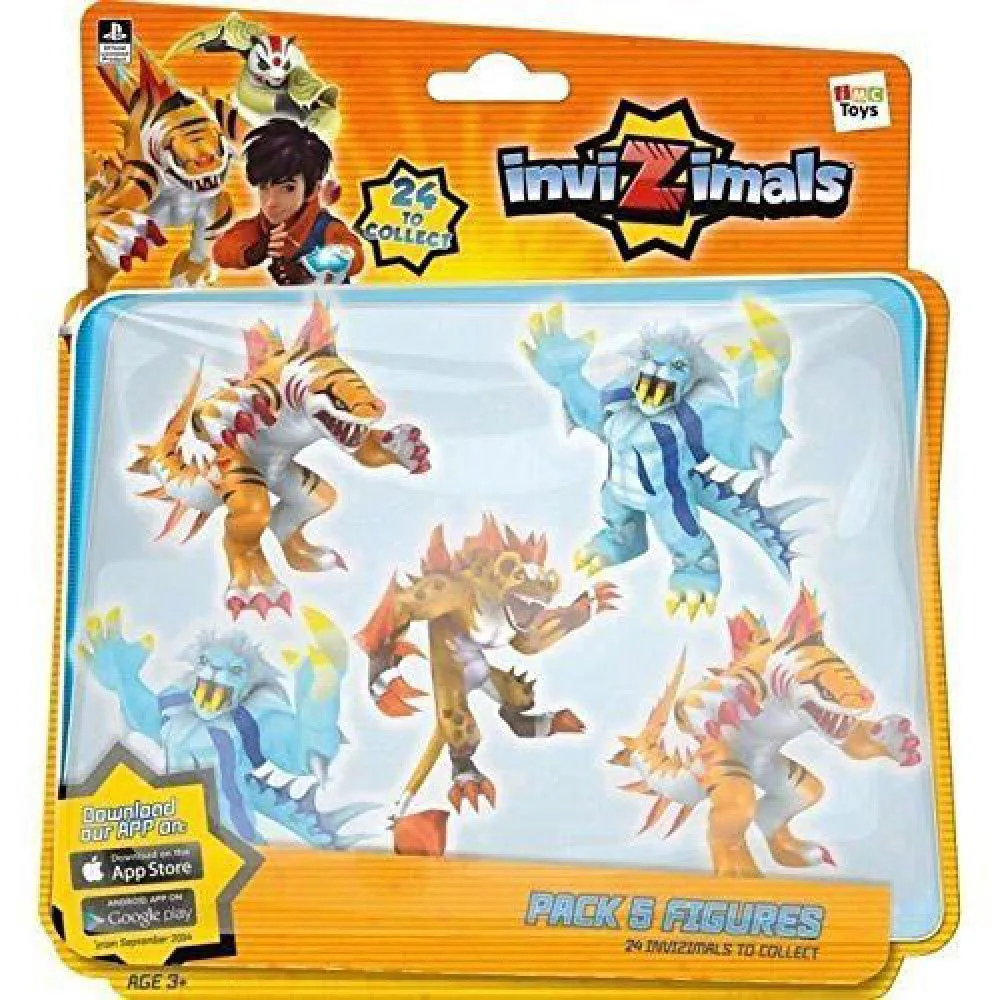 Imc toys Invizimals Pack 5 Figures 5 Cards Figure Yellow | Kidinn