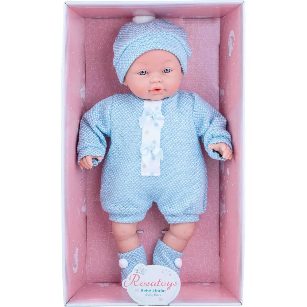 Rosa toys Baby Llorón Pellele Blue 40 cm Blue | Kidinn