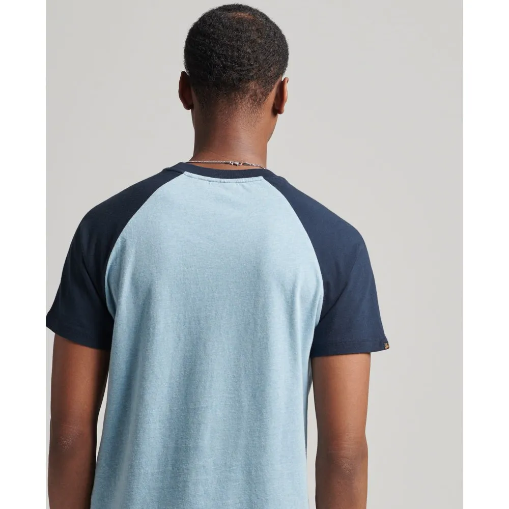 Superdry Vintage Vl Heritage Raglan T-shirt Blue | Dressinn