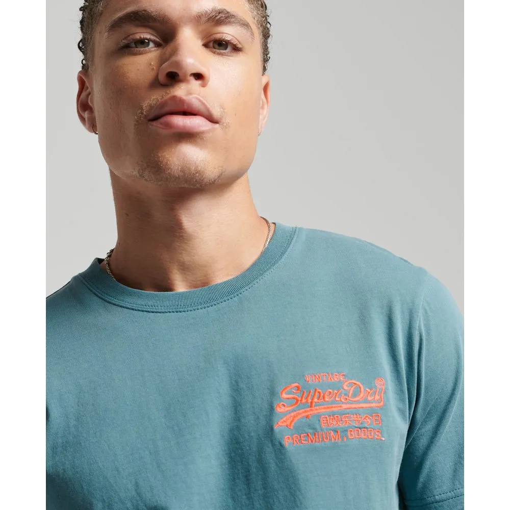 Superdry Vintage Vl Neon T-shirt Blue | Dressinn