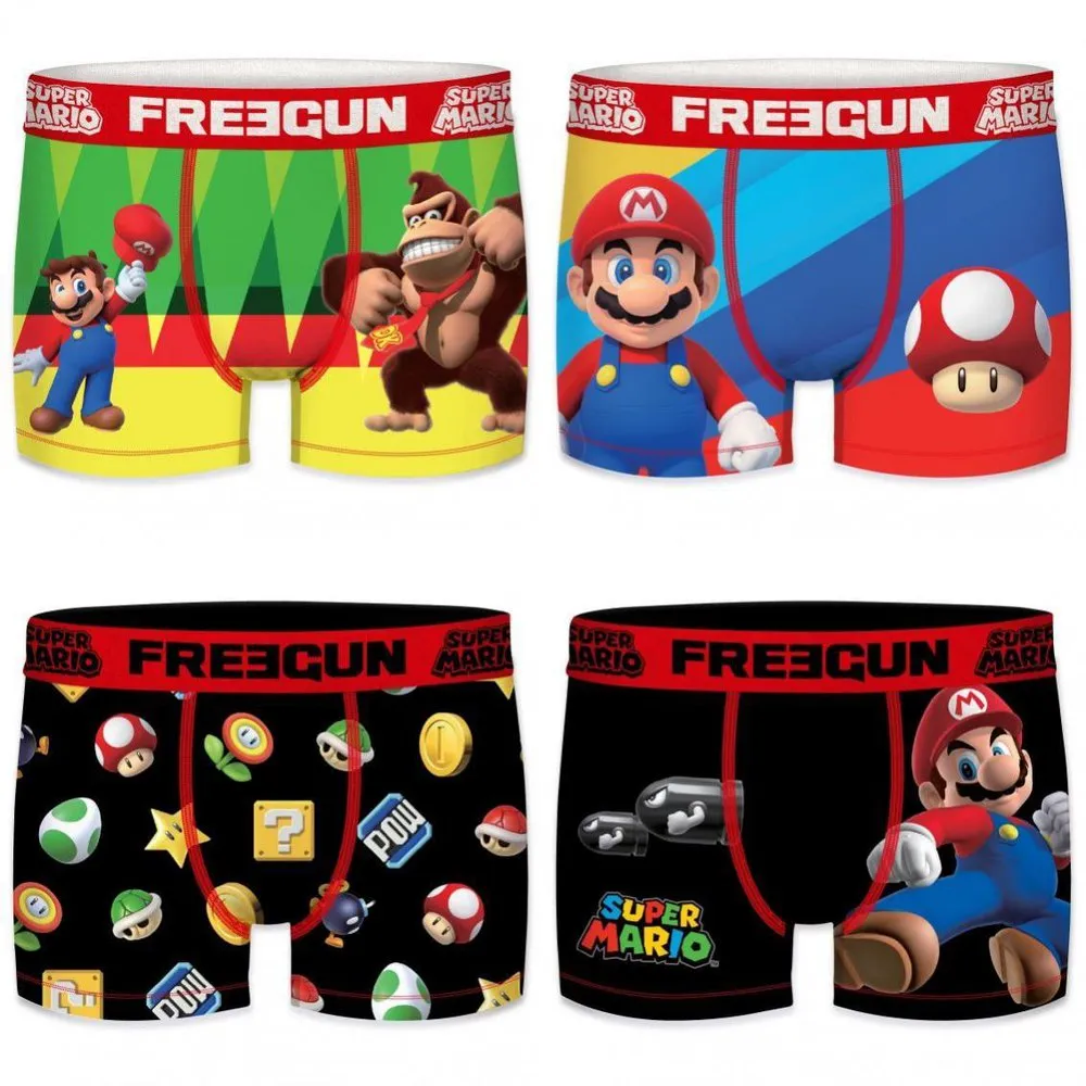 Freegun Super Mario Bros 03A Boxer 4 Units Green | Dressinn