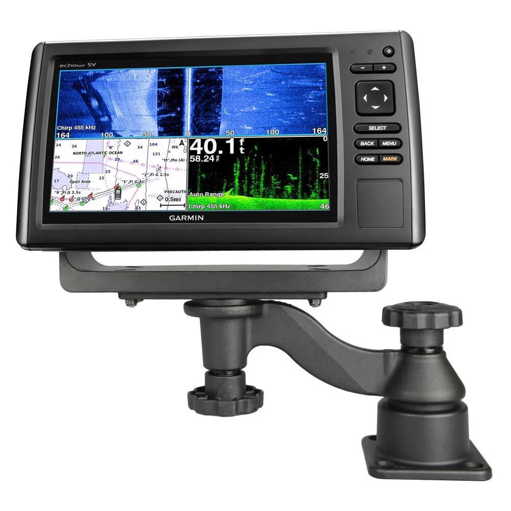 Ram mounts Horizontal 6´´ Fishfinders&Plotters Swing Arm Mount Silver ...