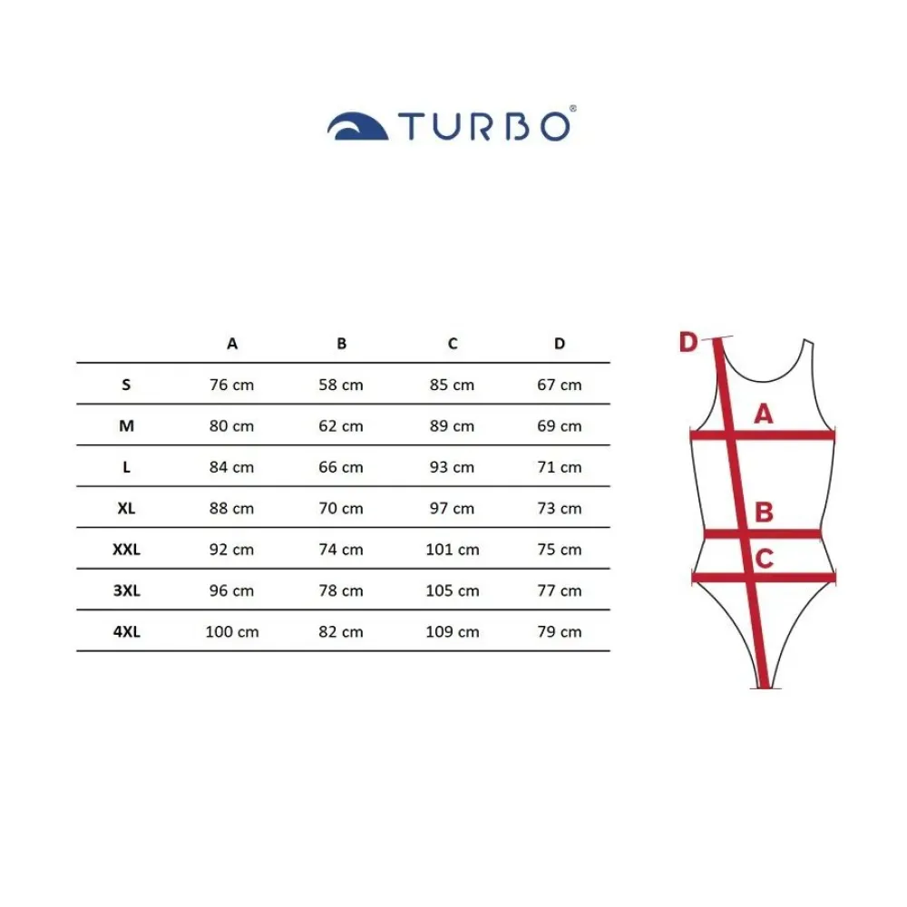 Turbo Origami Wide Strip Swimsuit Blue | Swiminn